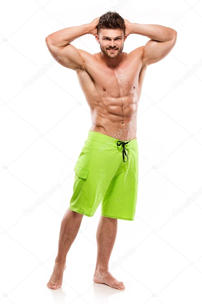 Strong Athletic Man Model ⬇ Stock Photo, Image by © _italo_ #86296652
