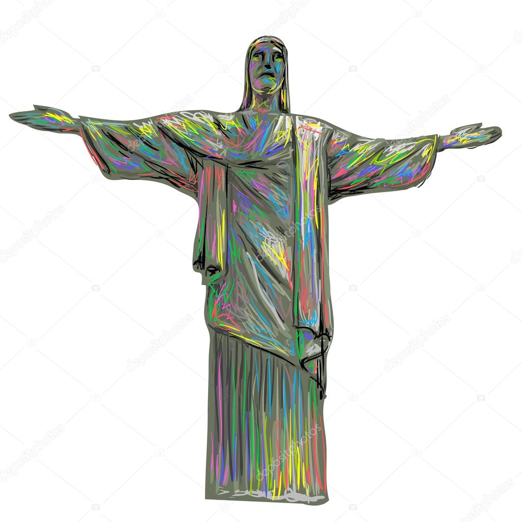 Statue of Jesus Christ Stock Vector Image by ©artskvortsova #110894060