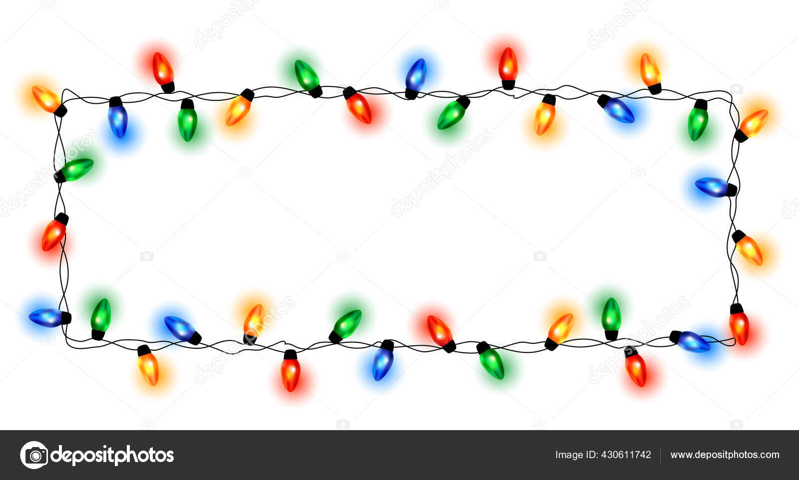 Christmas Lights Border Light String Frame Colorful Christmas Frame ... Christmas Lights Border Light String Frame Colorful Christmas Frame ...