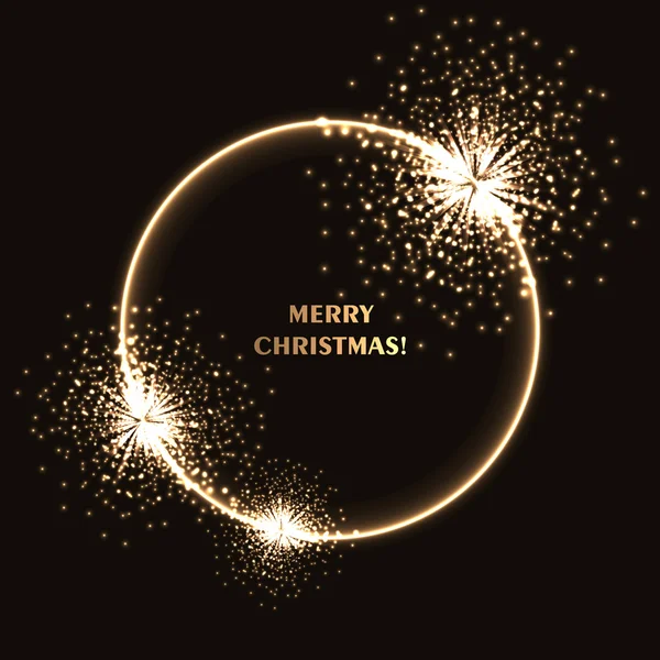 Festive Circle Frame with Fireworks Stock Vector Image by ...