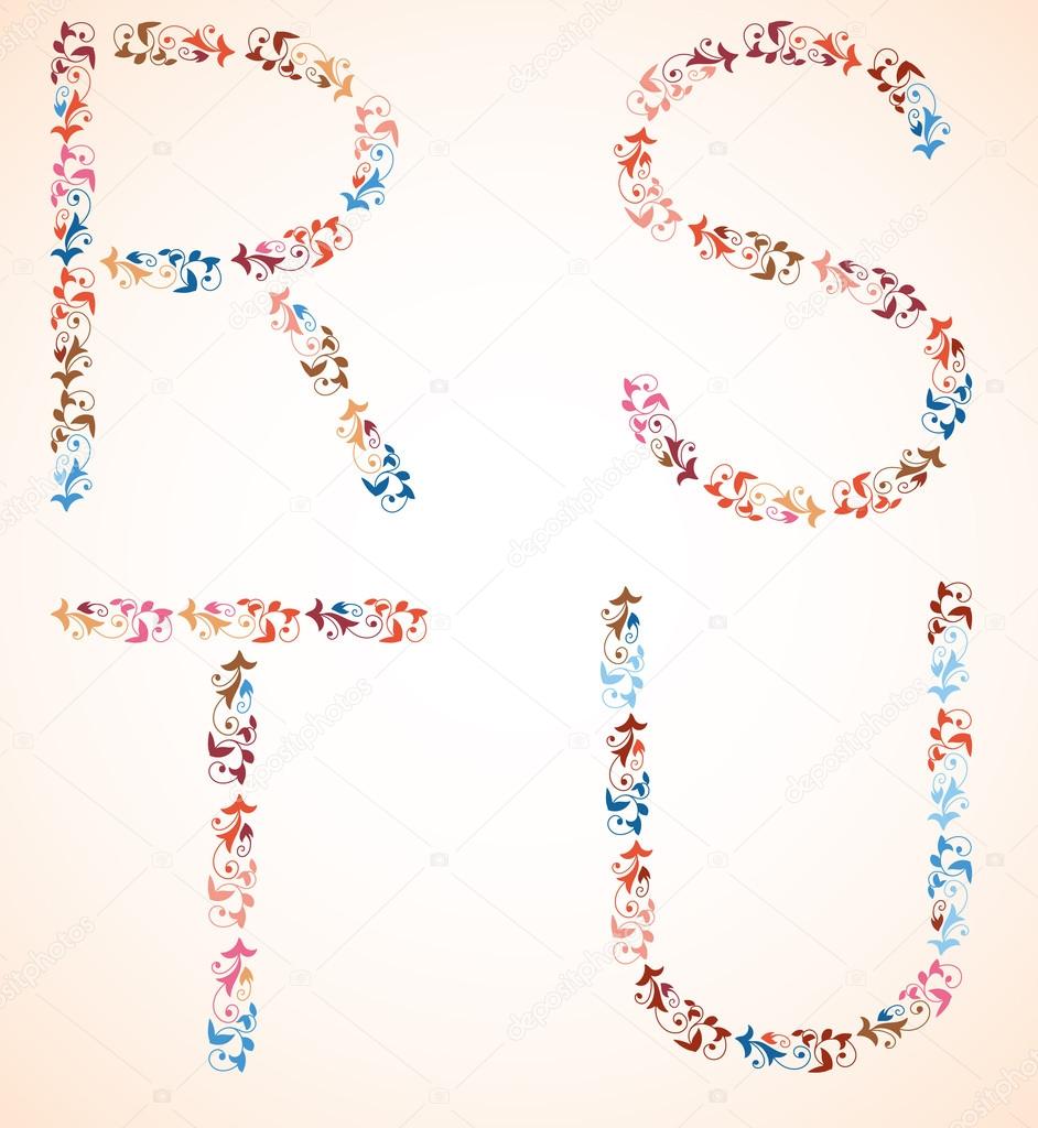 Letras mayúsculas R S T U Vector de stock por ©Irina_Oksenoyd 62887171