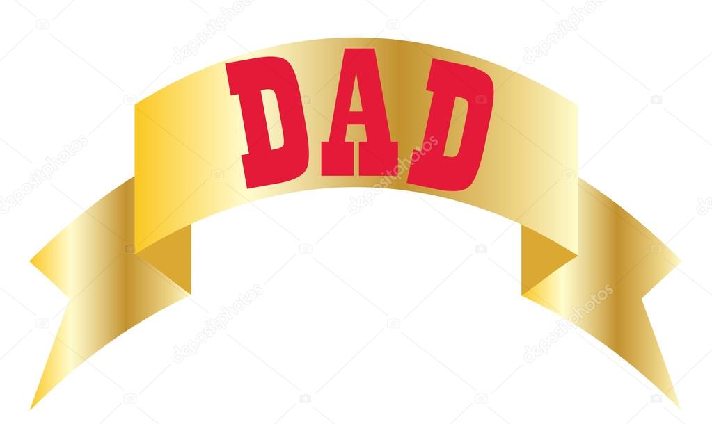 Gold dad banner Stock Vector by ©scrapster 116555176