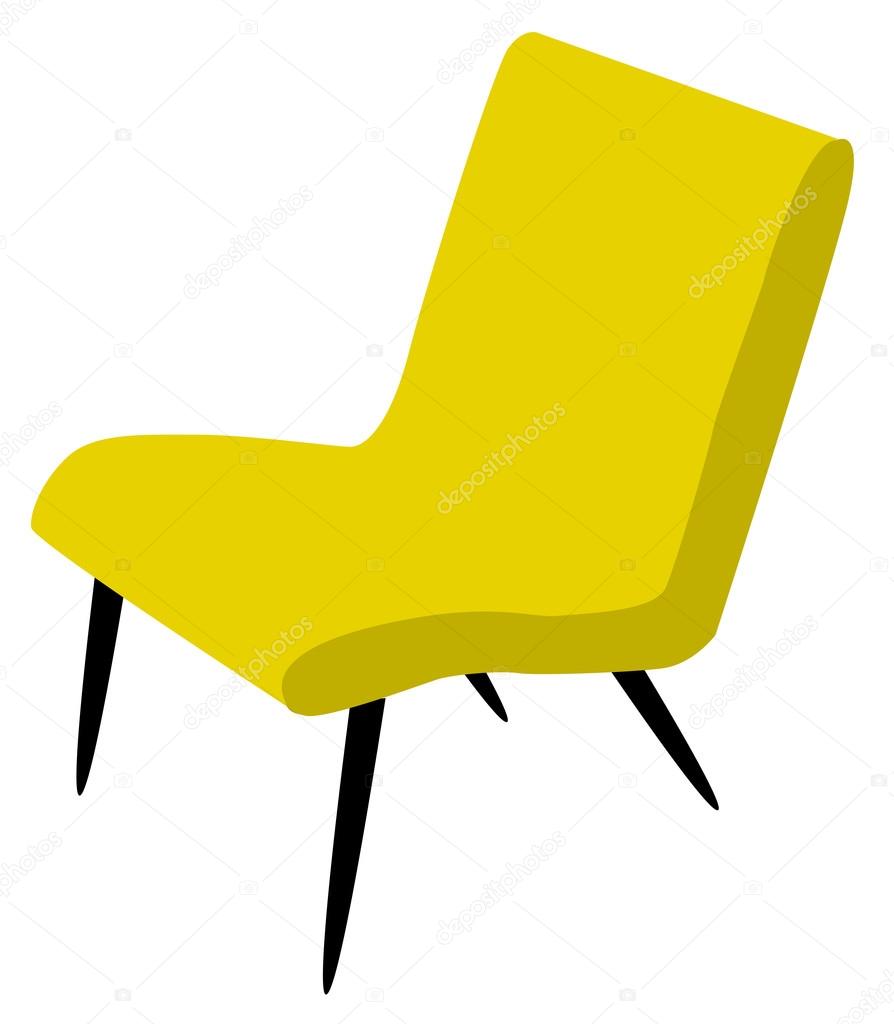 Yellow modern chair Stock Vector by ©scrapster #116556562
