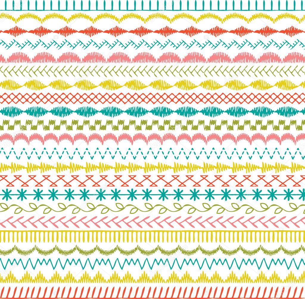 Embroidery borders design Stock Vector by ©scrapster 63650379