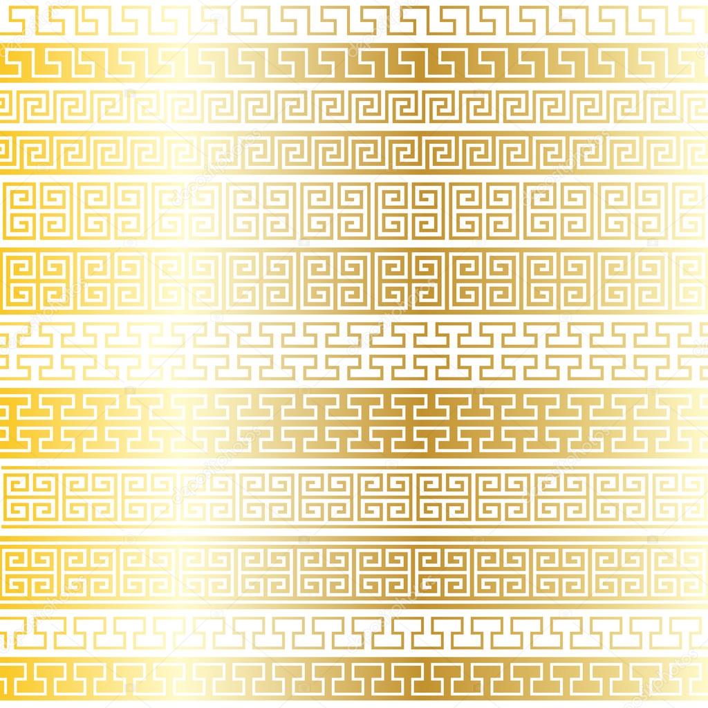 Gold fret borders — Stock Vector © scrapster #76759069