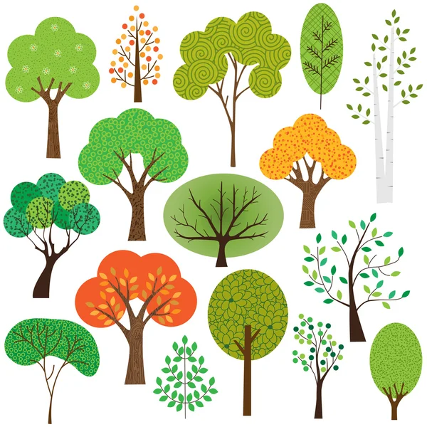 Trees clip art | Different Trees clip art — Stock Vector © scrapster ...