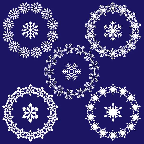 Snowflake circle border Stock Photos, Royalty Free Snowflake circle ...