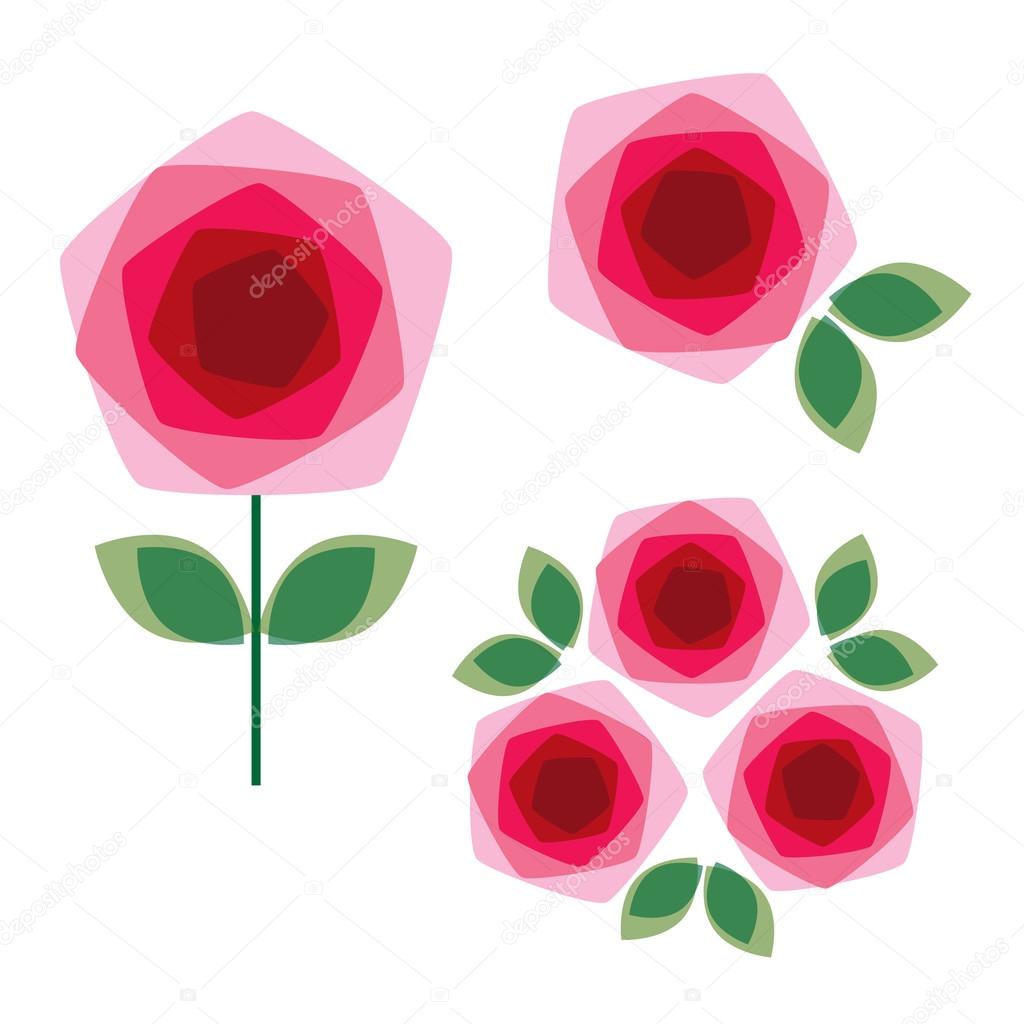 Geometric Rose Pattern