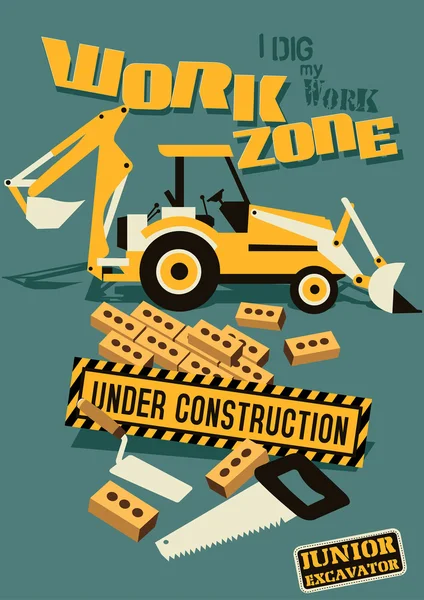 Work Zone under construction with badge embroidery - Stock Image ...