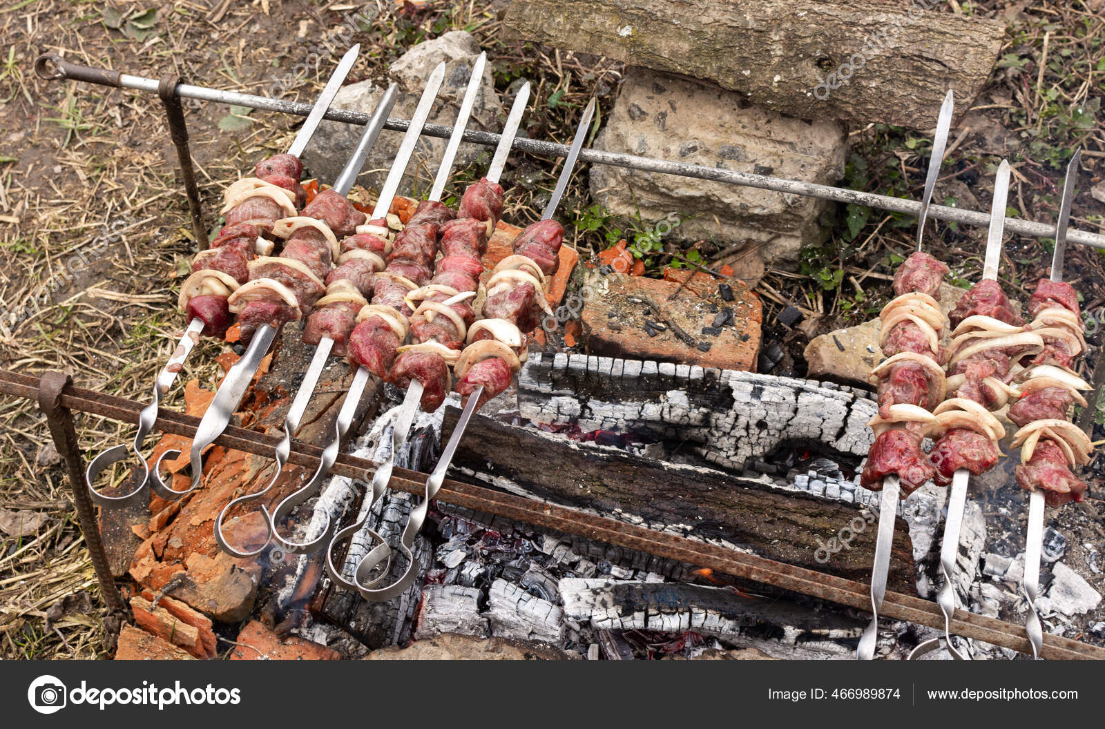 Wild goat kebabs on skewers Stock Photo by ©Serz72 466989874