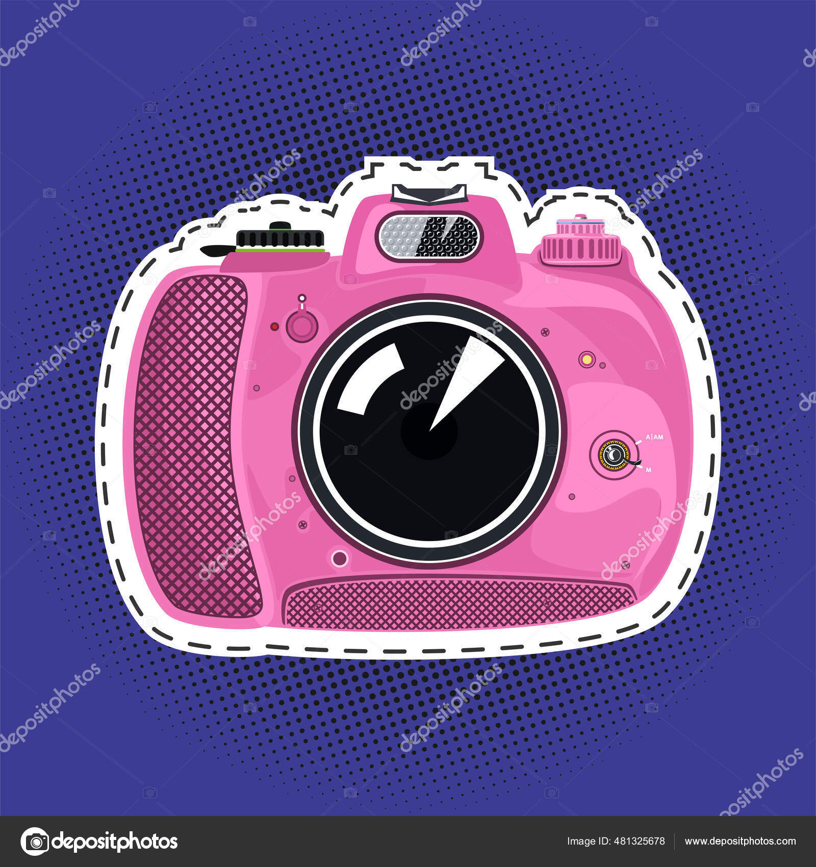 Pink Beautiful Cute Instant Print Camera Manual Camera Purple Violet ...