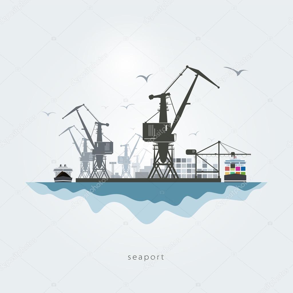 Seaport Stock Vector Image by ©Serz72 #53284125