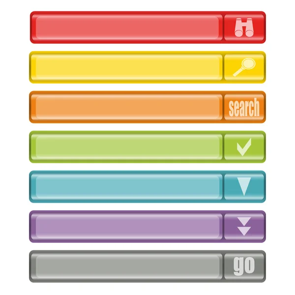 Variations color web form template search bar with magnifying glass ...