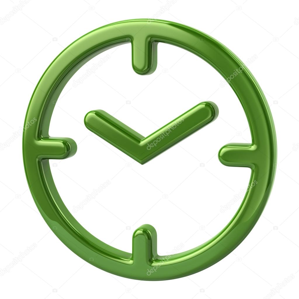 Icono reloj verde — Foto de stock #107661760 © valdum