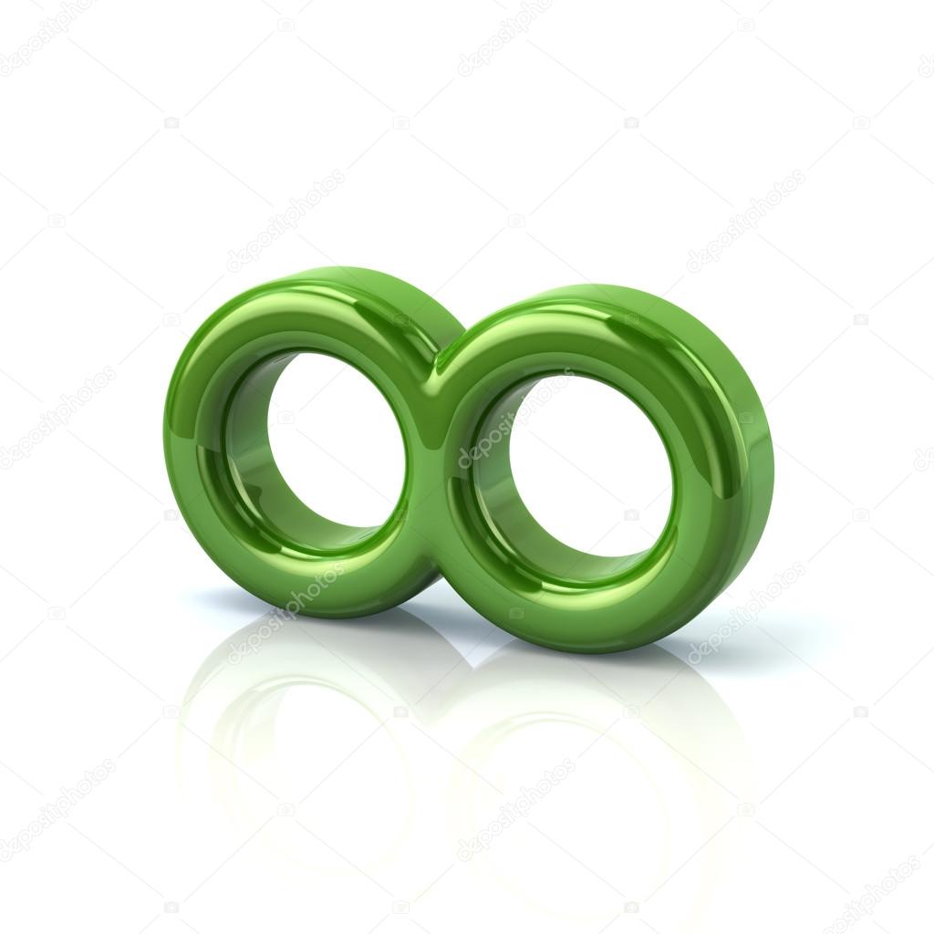 Green infinity icon — Stock Photo © valdum #110319890