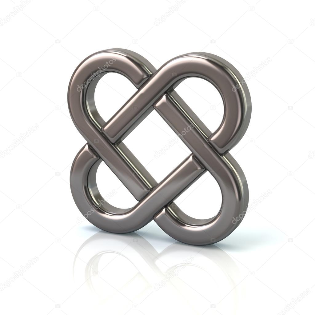 Silver endless knot symbol Stock Photo by ©valdum 111004560