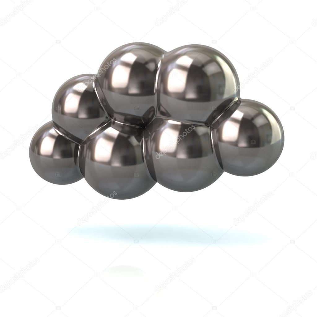 Silver cloud icon — Stock Photo © valdum #116730100