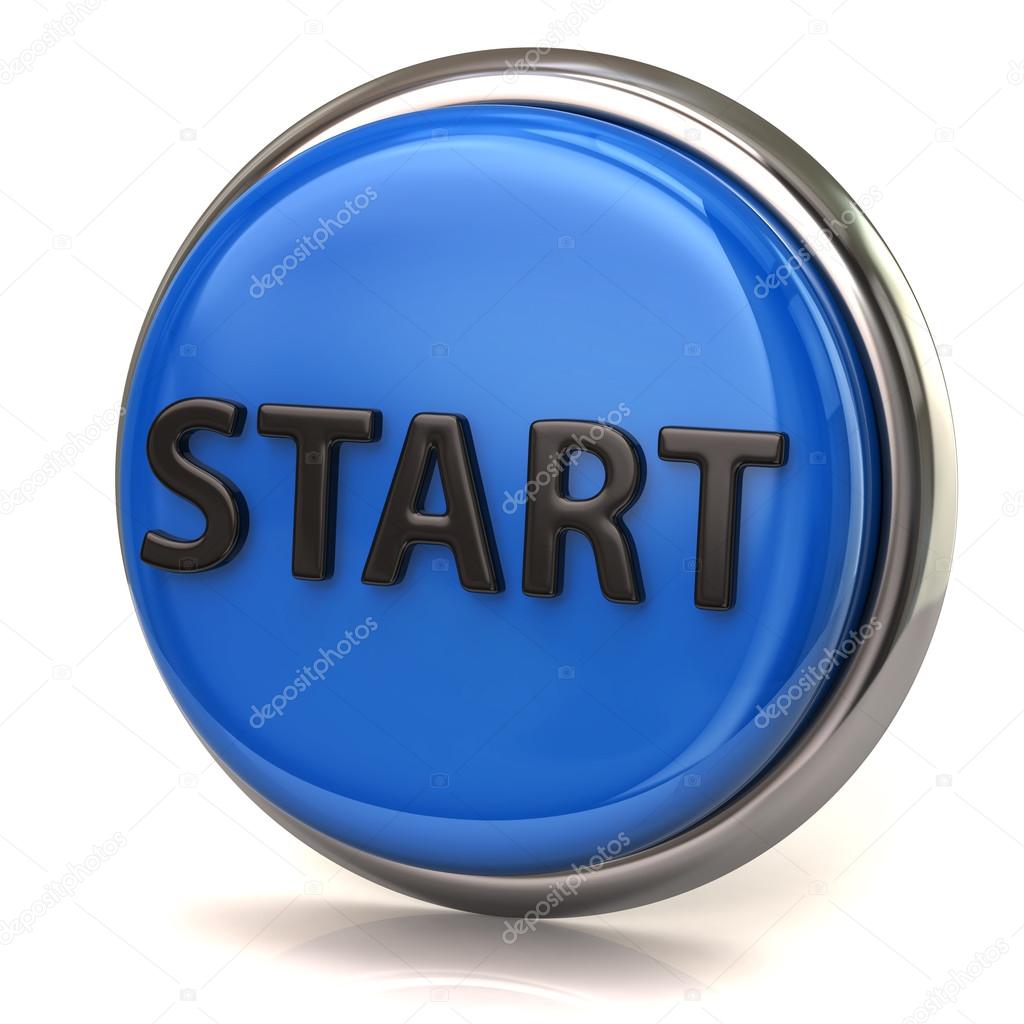 Blue start button — Stock Photo © valdum #64575067