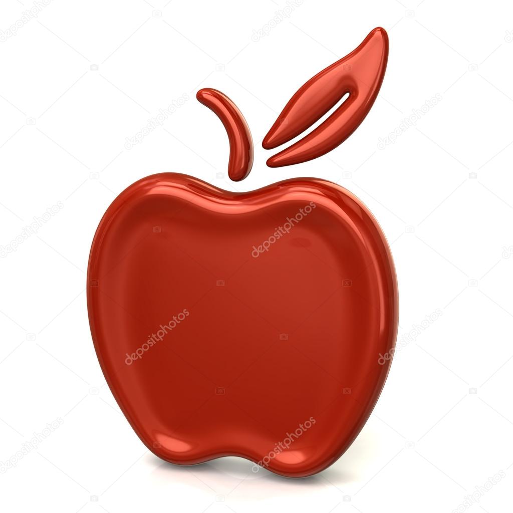 Apple symbol on white — Stock Photo © valdum #66393687