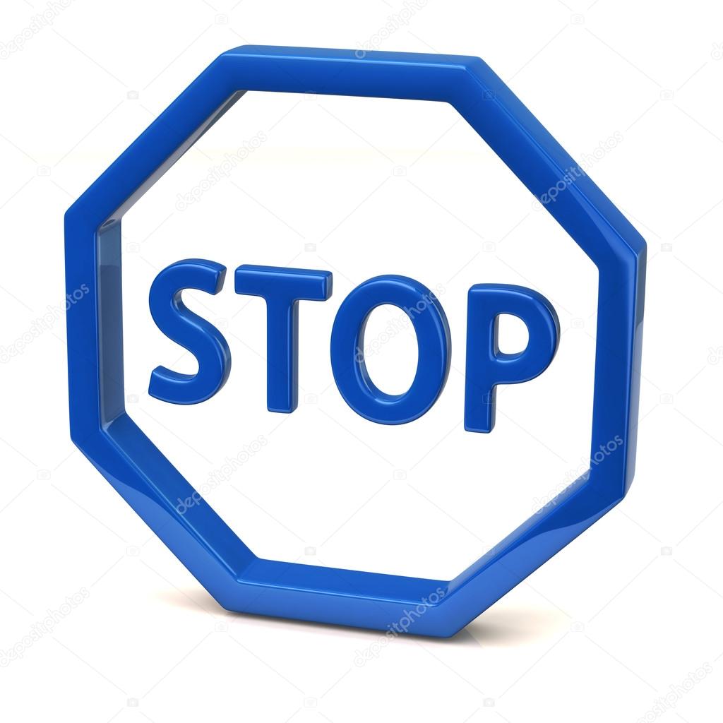 Blue Stop Sign Logo