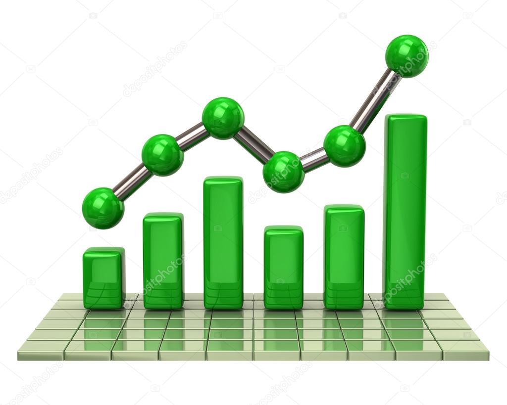 Green business graph and chart Stock Photo by ©valdum 79086210