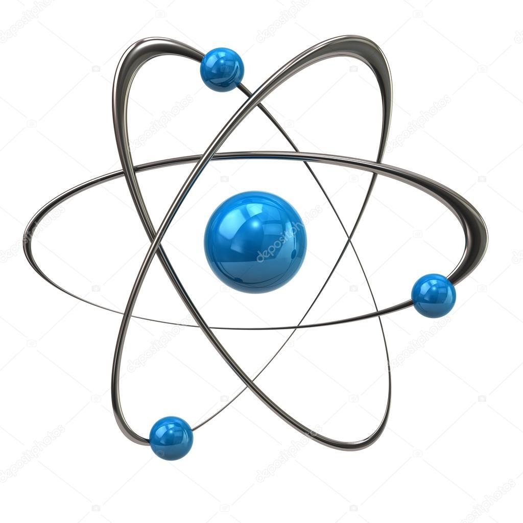 Blue Atomic Symbol Clip Art