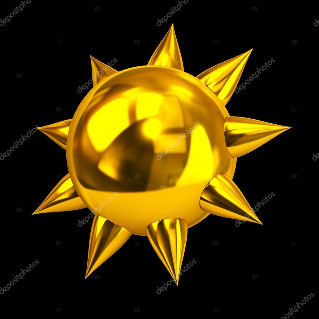 Golden sun icon Stock Photo by ©valdum 81540972