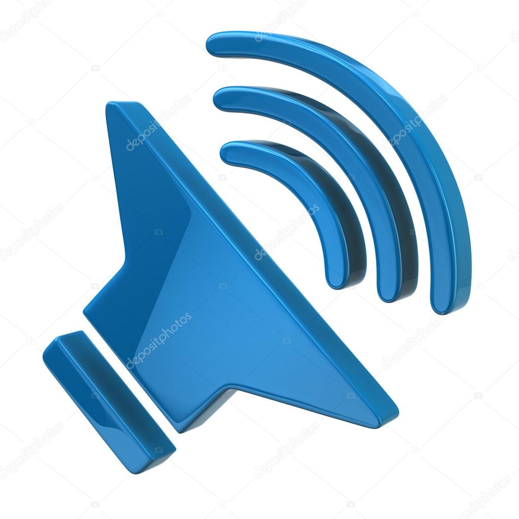 Blue sound icon — Stock Photo © valdum #82167026