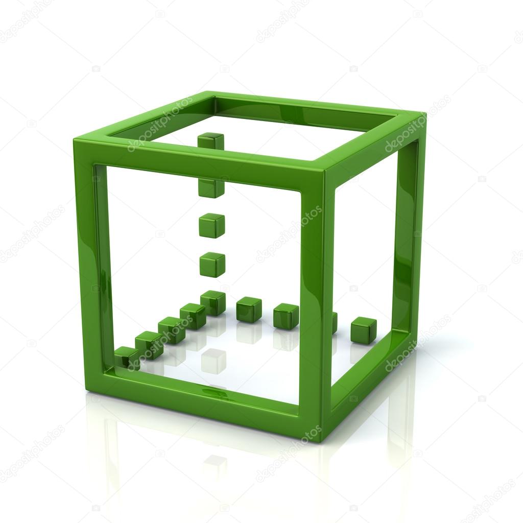 3d green cube symbol — Stock Photo © valdum #89947656
