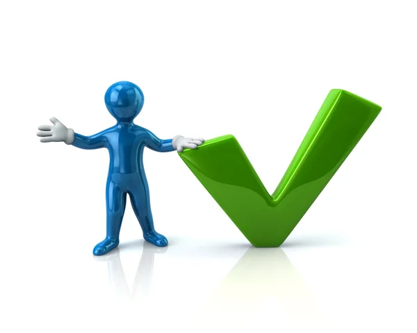 Little man with check mark Stock Photo by ©Giovanni_Cancemi 27297825