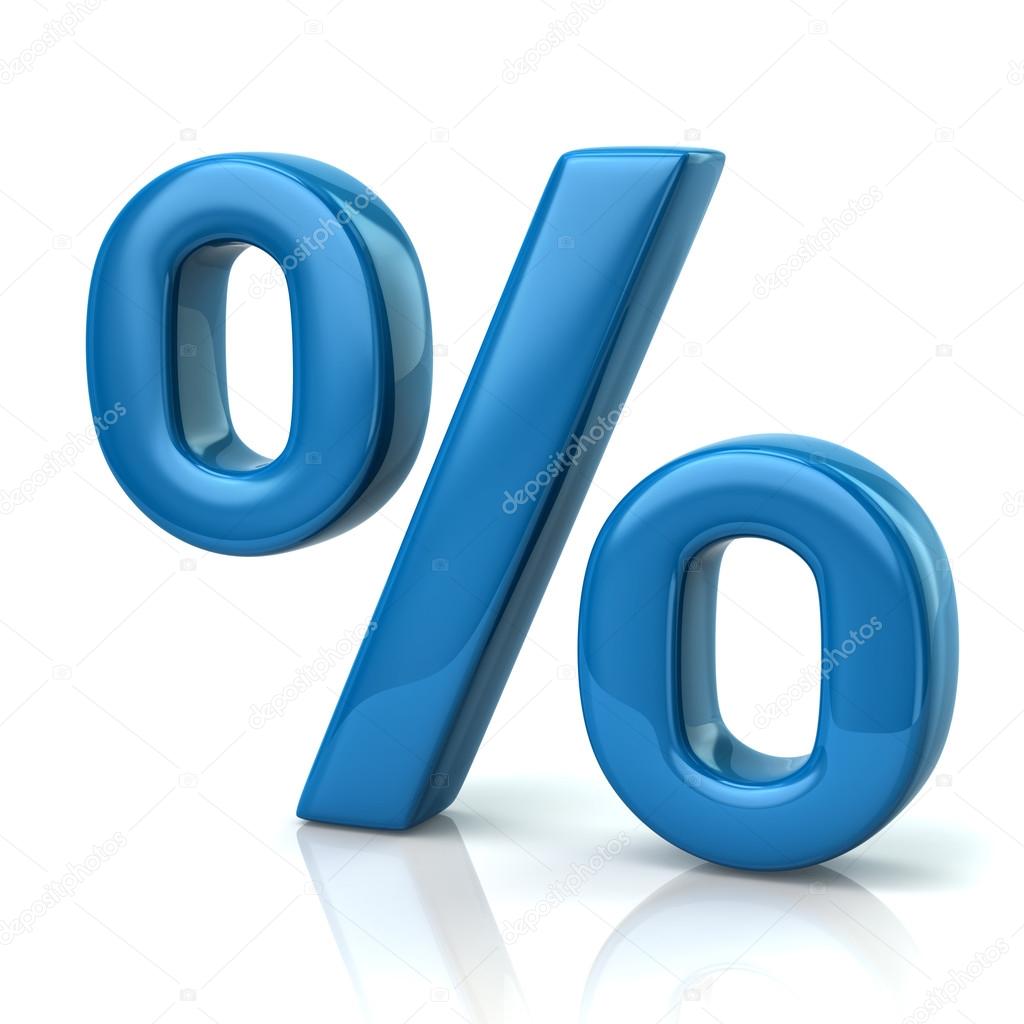 Blue percent sign — Stock Photo © valdum #94231594