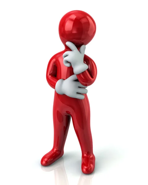 Red man pointing with finger — Stock Photo © valdum #95296880