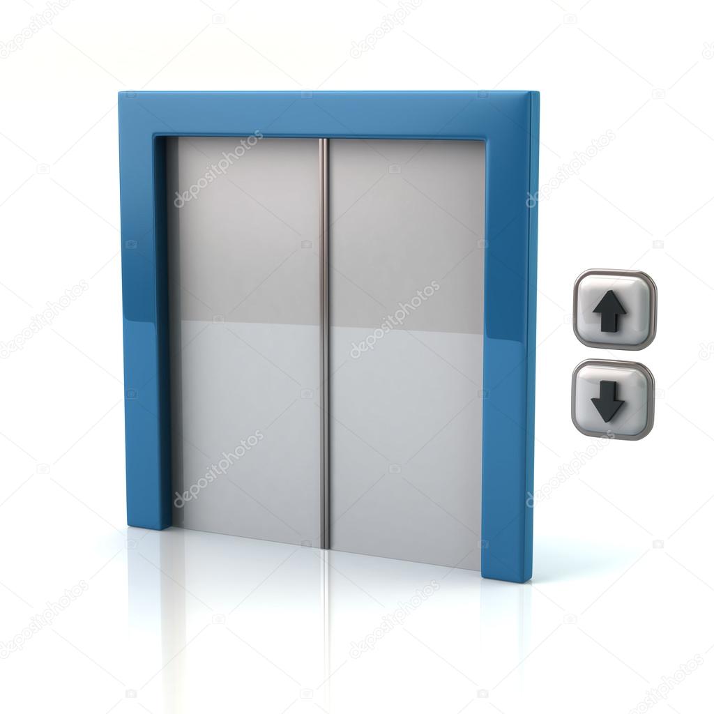 Blue elevator with buttons Stock Photo by ©valdum 95637864