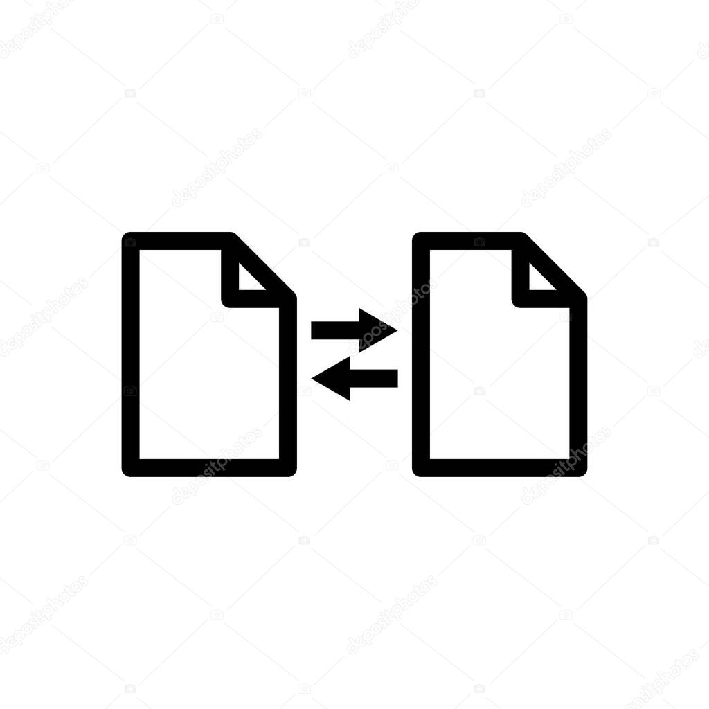 Icono de l nea de transformaci n de datos. Dise o plantilla vector 2024