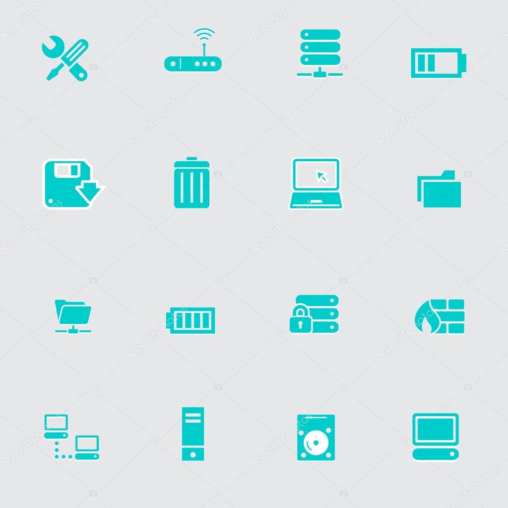 Computer network icons set Stock Vector by ©Hopewell 70568159 Computer network icons set Stock Vector by ©Hopewell 70568159