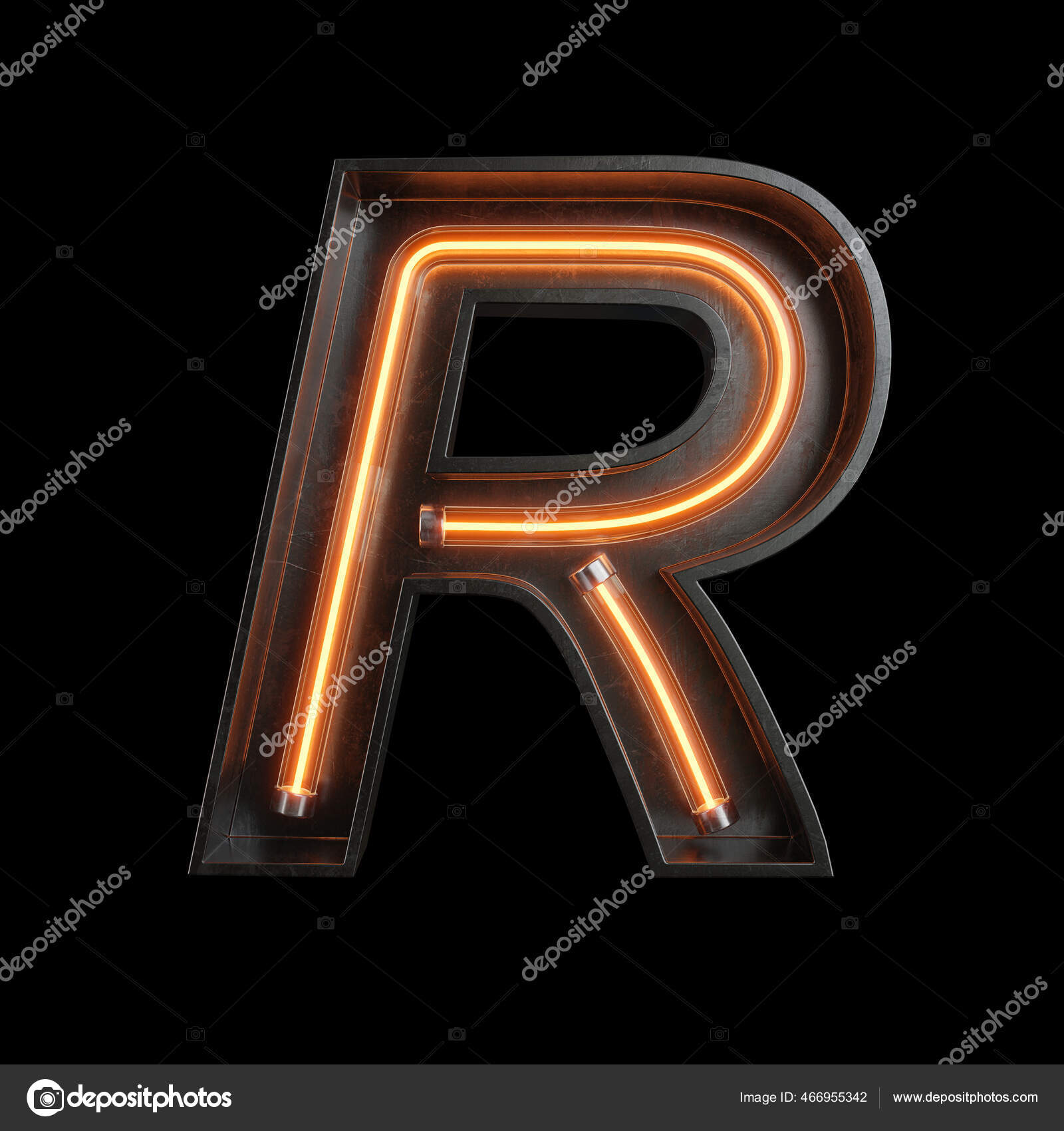 Neon Light Alphabet Clipping Path Illustration — Stock Photo ...