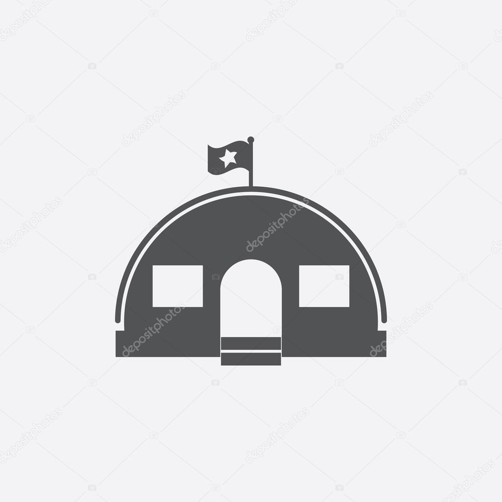 Barracks icon of vector illustration for web and mobile — Stock Vector ...