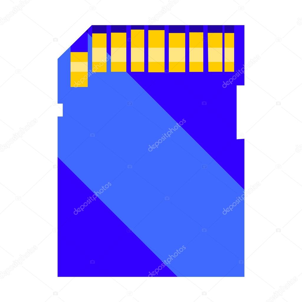SD card icon cartoon. Single PC icon from the big technology set. Stock ...