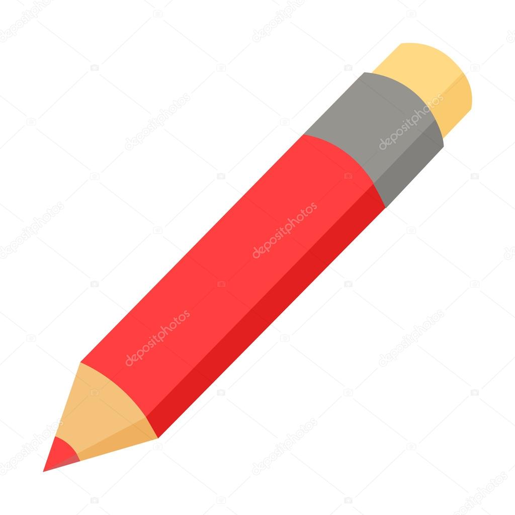 Pencil icon cartoon. Single education icon from the big school ...