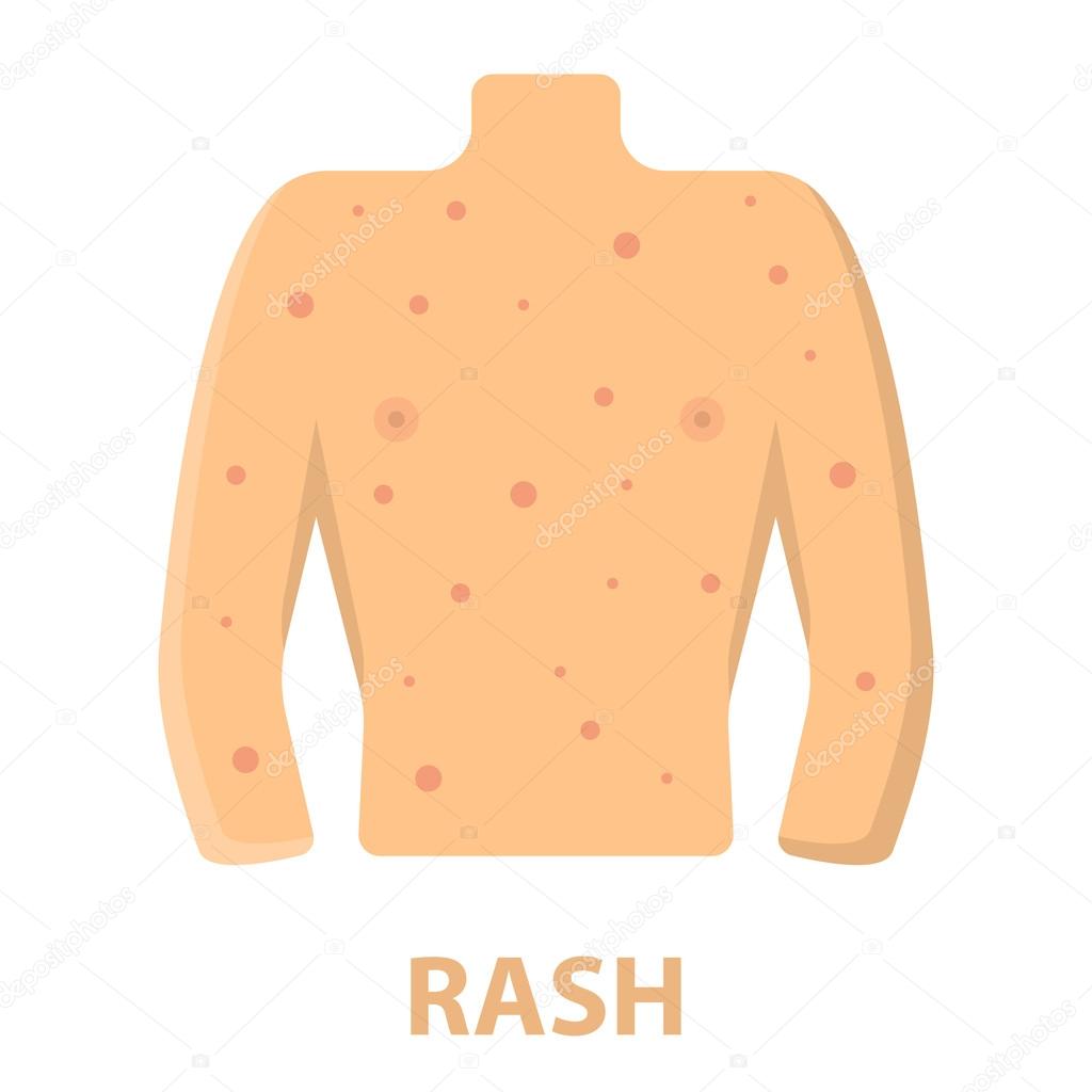 Rash icon cartoon. Single sick icon from the big ill, disease set ...