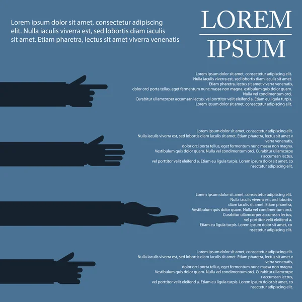 Illustration of hand infographic in flat design on background Stock ...