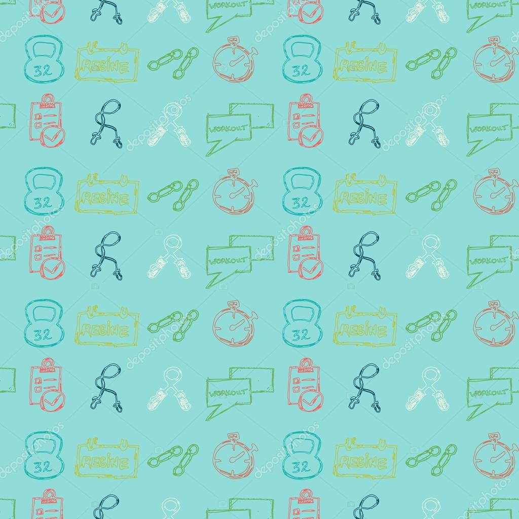 Illustrations of healthy lifestyle pattern Stock Vector Image by ...