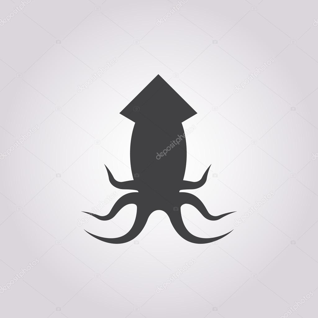 Octopus icon on white background icon on white background Stock Vector ...