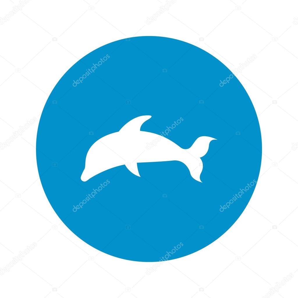 Dolphin icon on white background Stock Vector by ©PandaVector 92399608
