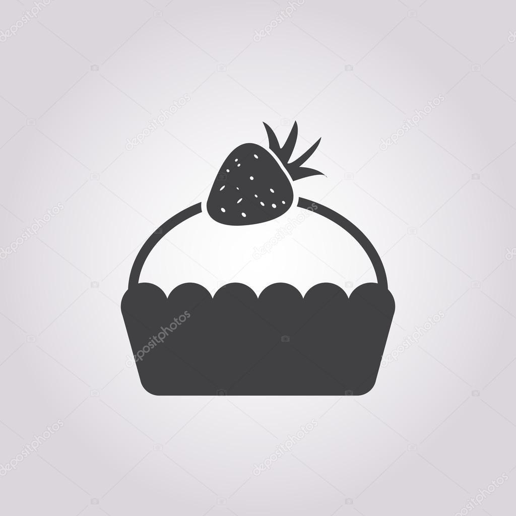 Cake icon on white background Stock Vector by ©PandaVector 92400240