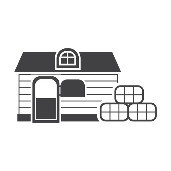 Horse stable icon in cartoon style isolated on white background ...