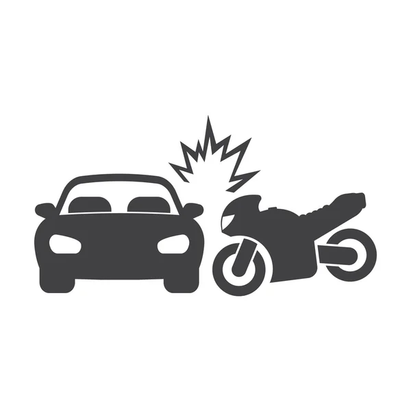 Car crash black simple icon on white background for web Stock Vector by ...