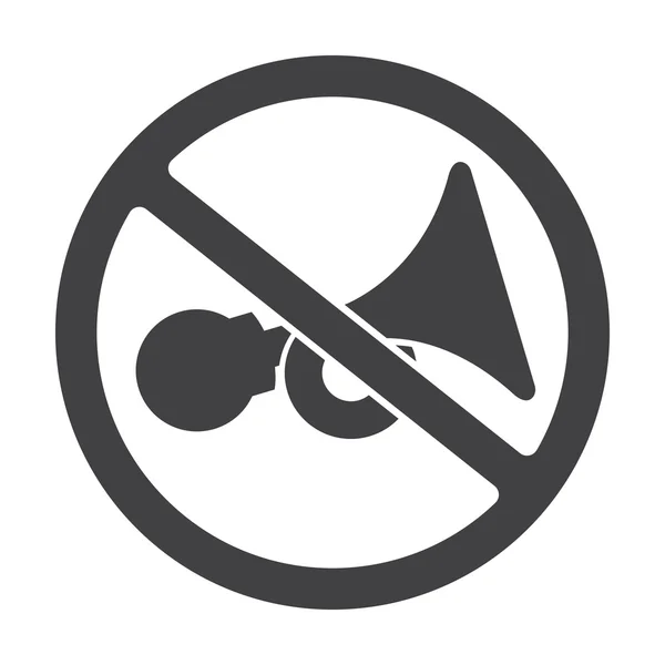 No sound horn vector illustration.Traffic sign. Stock Vector Image by ...