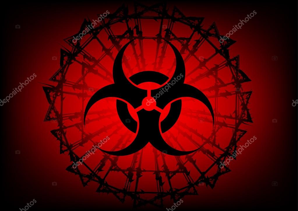 Red Biohazard Symbol