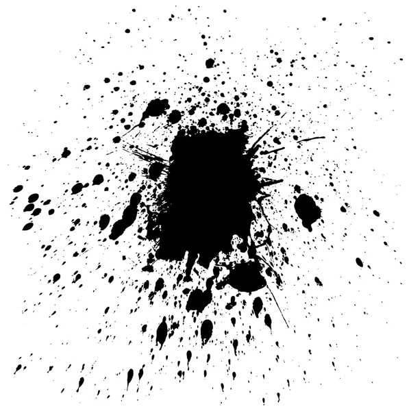 Vector splatter Grunge background with a big black splash Stock Vector ...